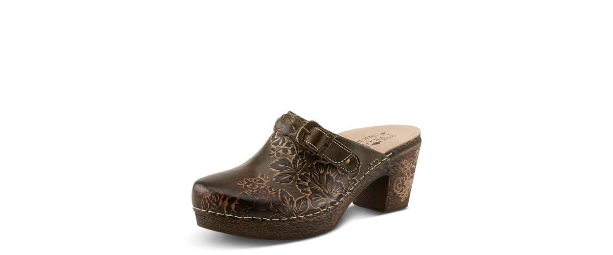 Click here for LArtiste Calliroe Open-Back Clogs | Hand-Painted L... prices