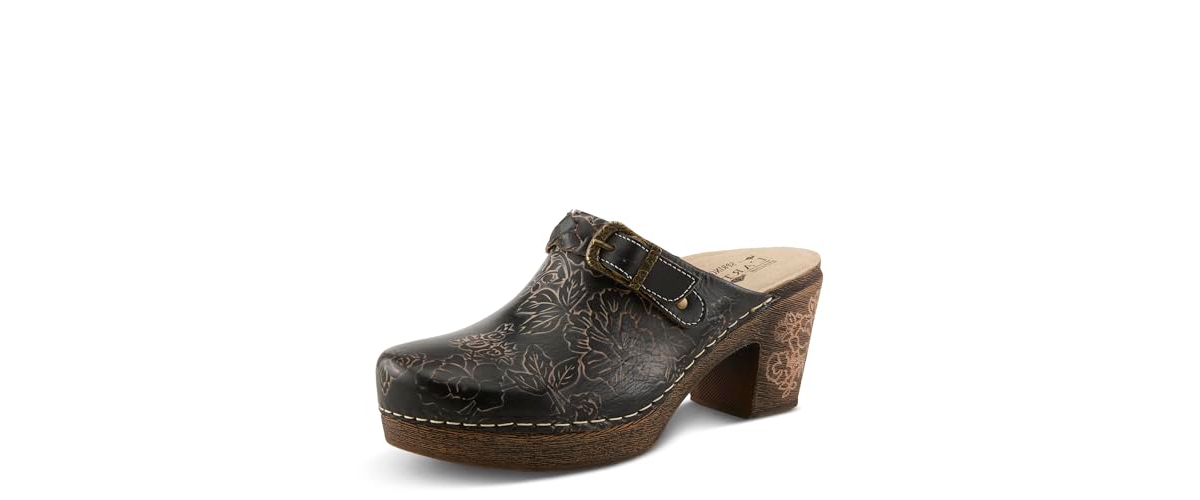 Click here for LArtiste Calliroe Open-Back Clogs | Hand-Painted L... prices