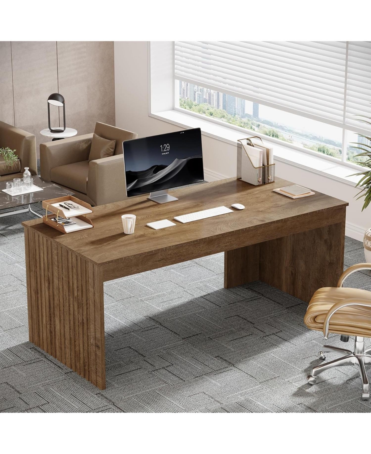 Click here for Tribesigns Modern Gaming Table & Executive Desk  6... prices