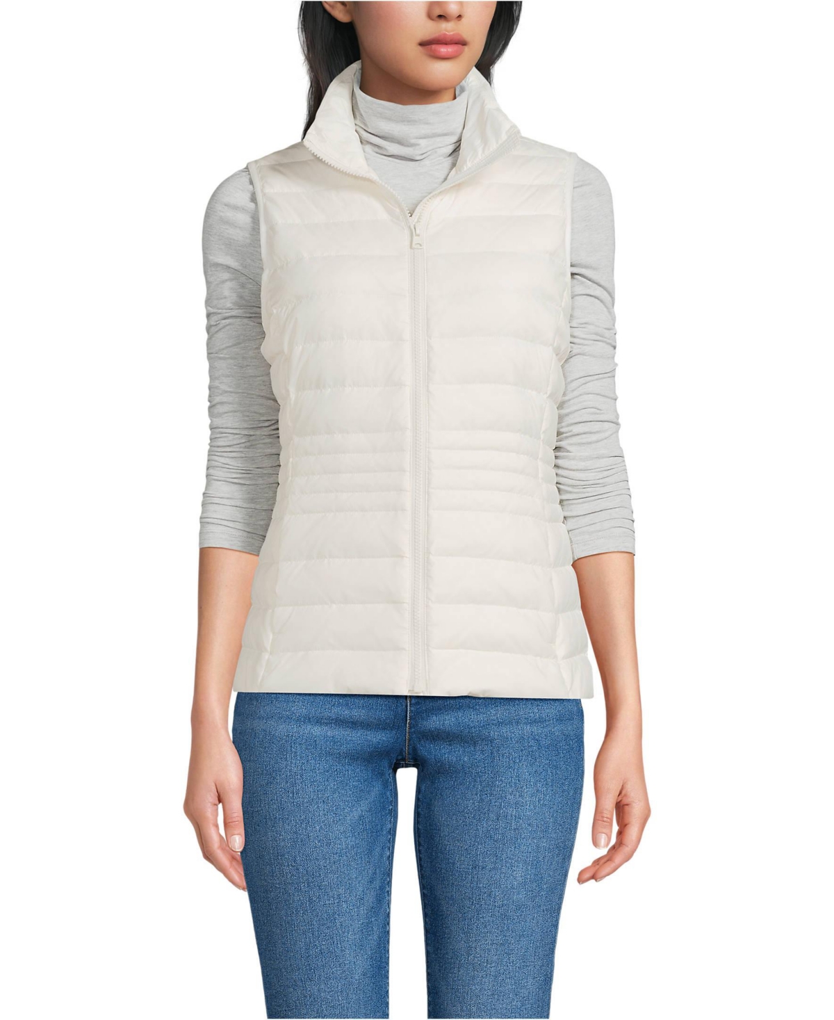 Click here for Lands End Womens Wanderweight Packable Down Vest -... prices