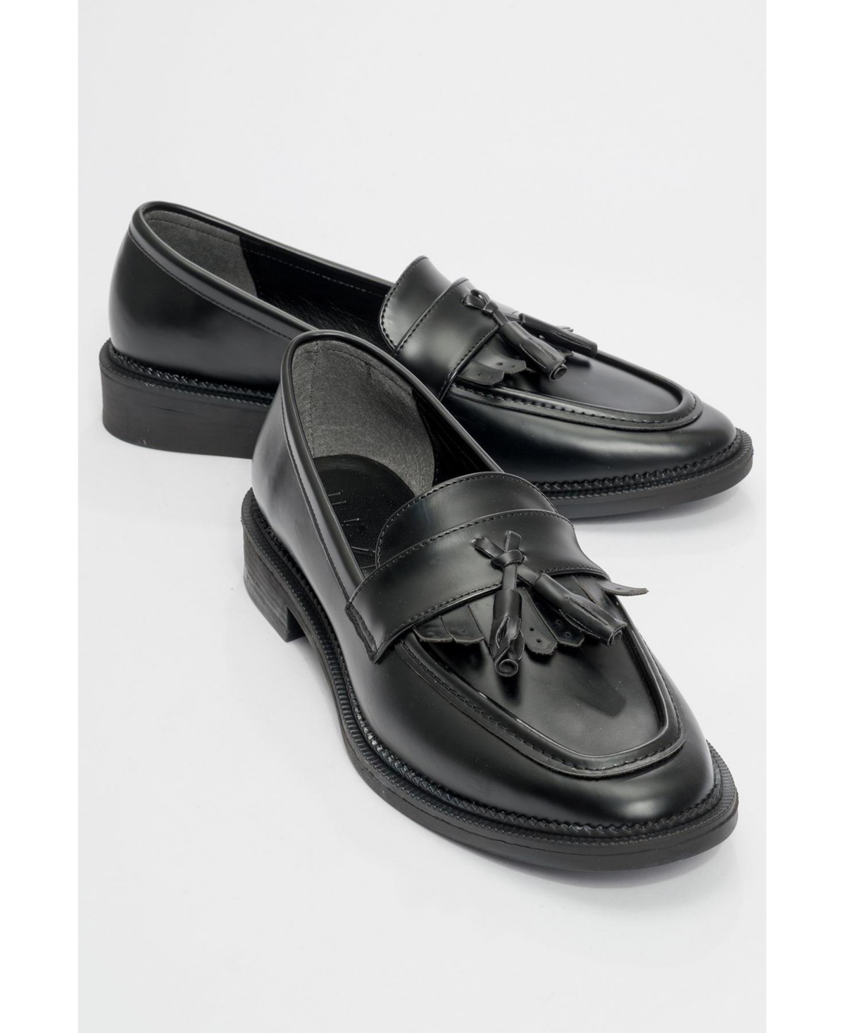Click here for Zita Loafers (Women) - Black patent faux leather prices