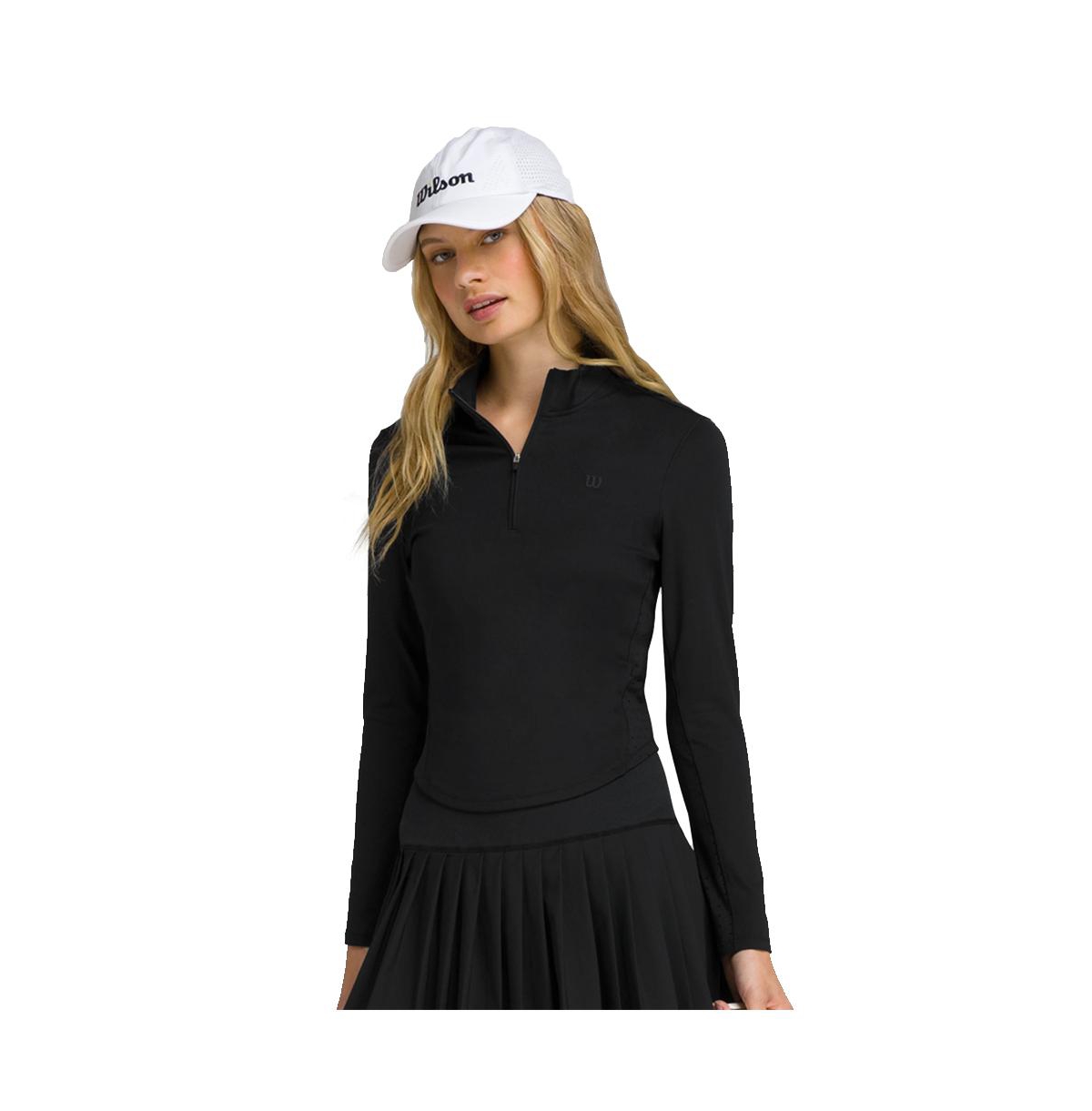 Click here for Wilson Womens Brentwood Half-Zip Tennis Pullover -... prices