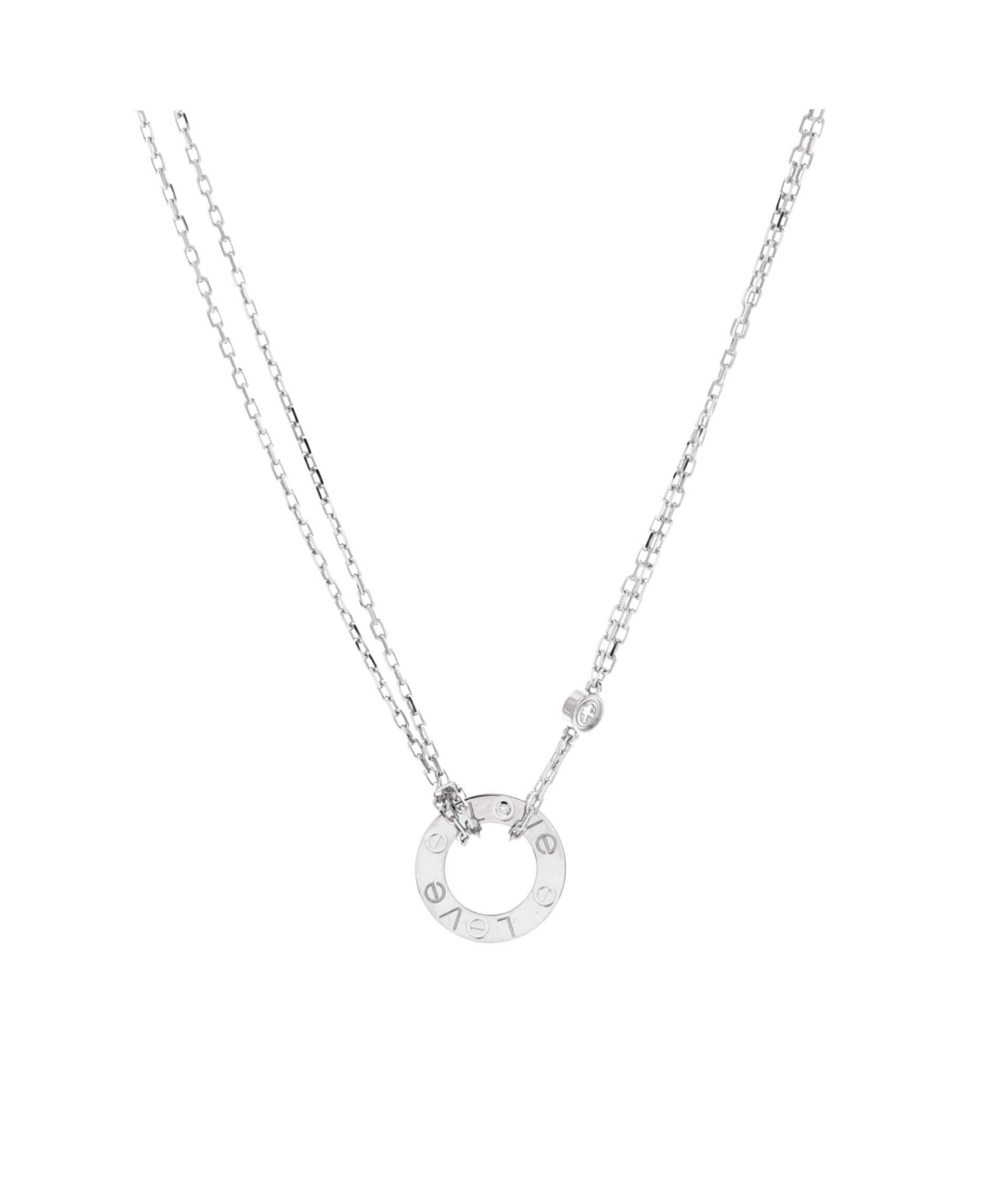 Click here for Pre-Owned Cartier 2 Diamonds Love Pendant Necklace... prices