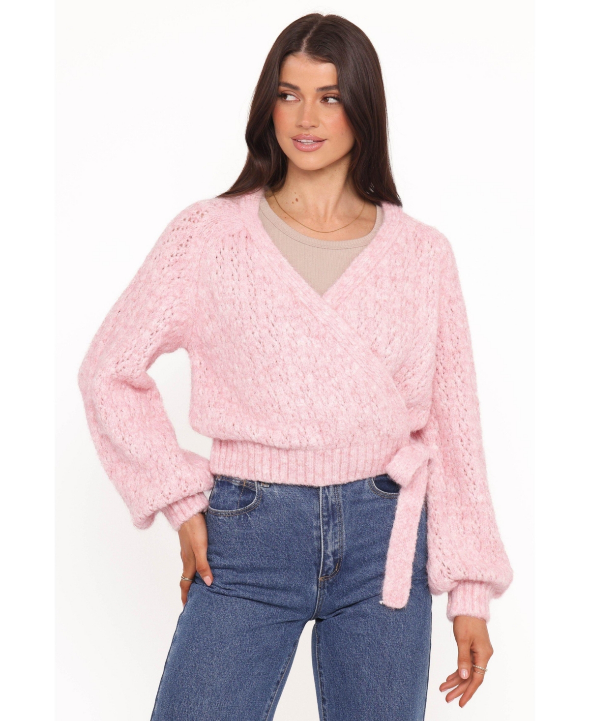 Click here for Petal and Pup Womens Etta Ballet Wrap Knit Sweater... prices