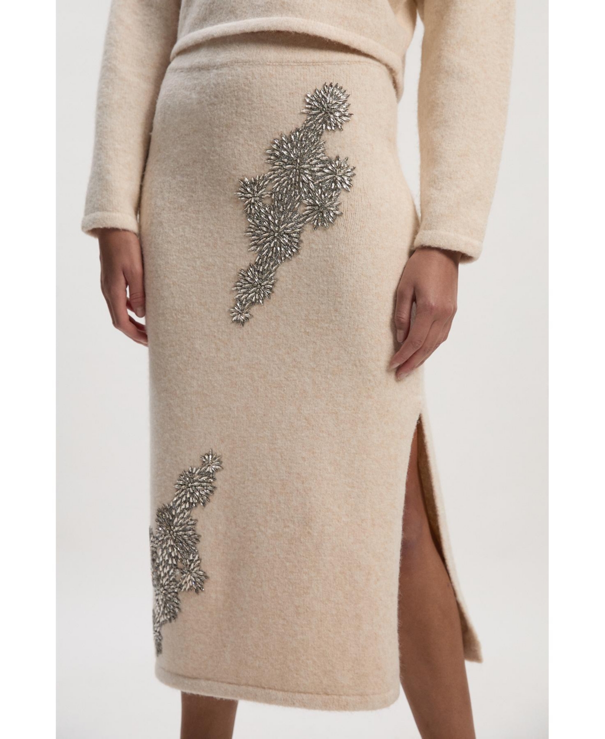 Click here for Karen Millen Womens Wool Embellished Pencil Midi S... prices