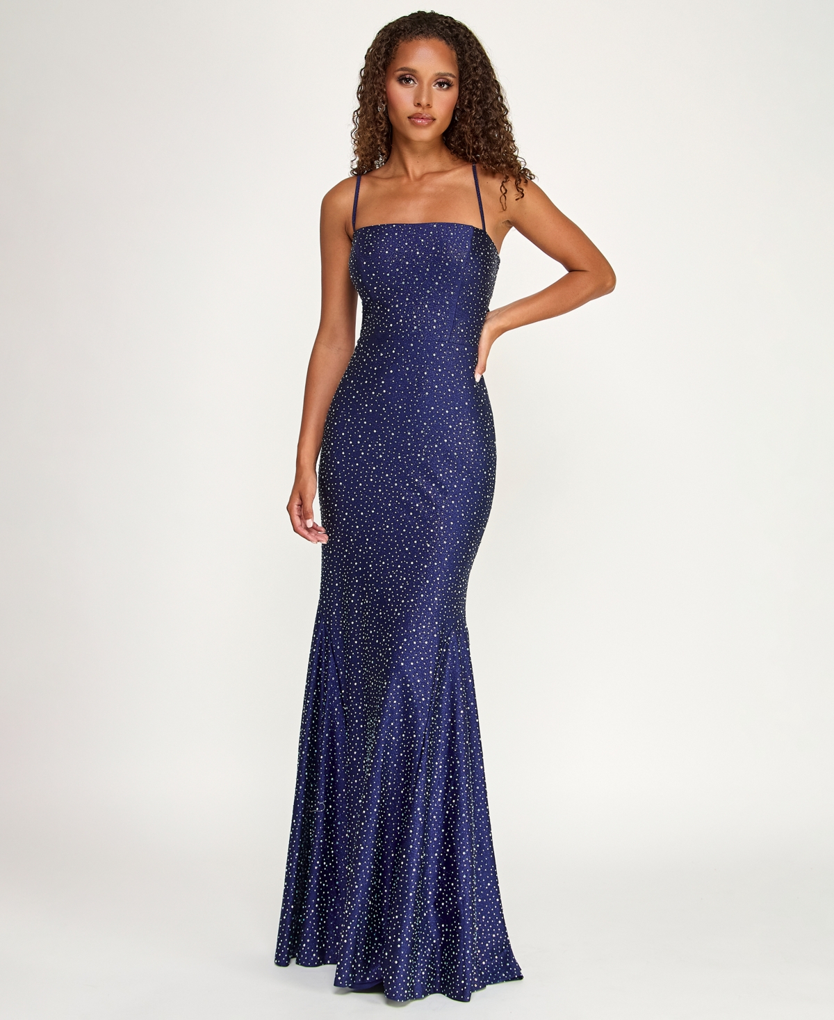 Click here for City Studios Juniors Glitter Satin Square Neck Gow... prices