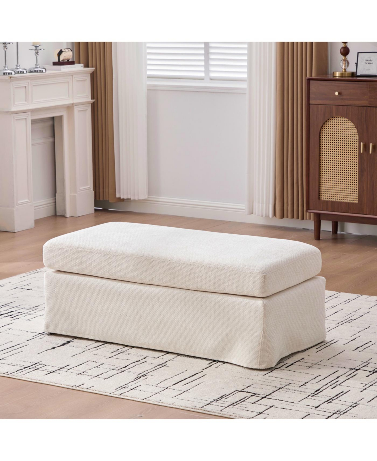 Click here for Streamdale Furniture Streamdale Beige Chenille Ott... prices
