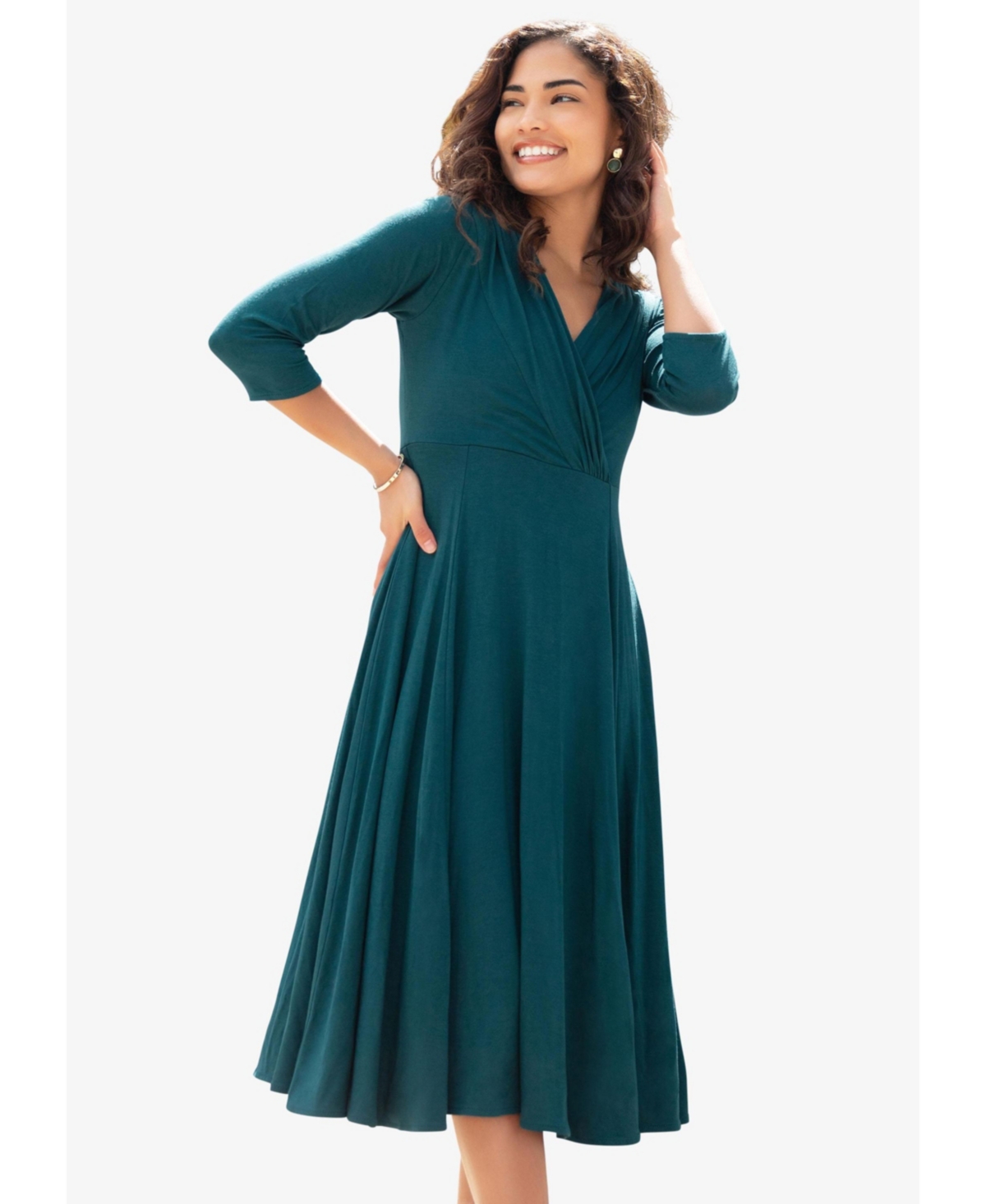 Click here for Alie Street London Annie Dress Petite - Pine green prices