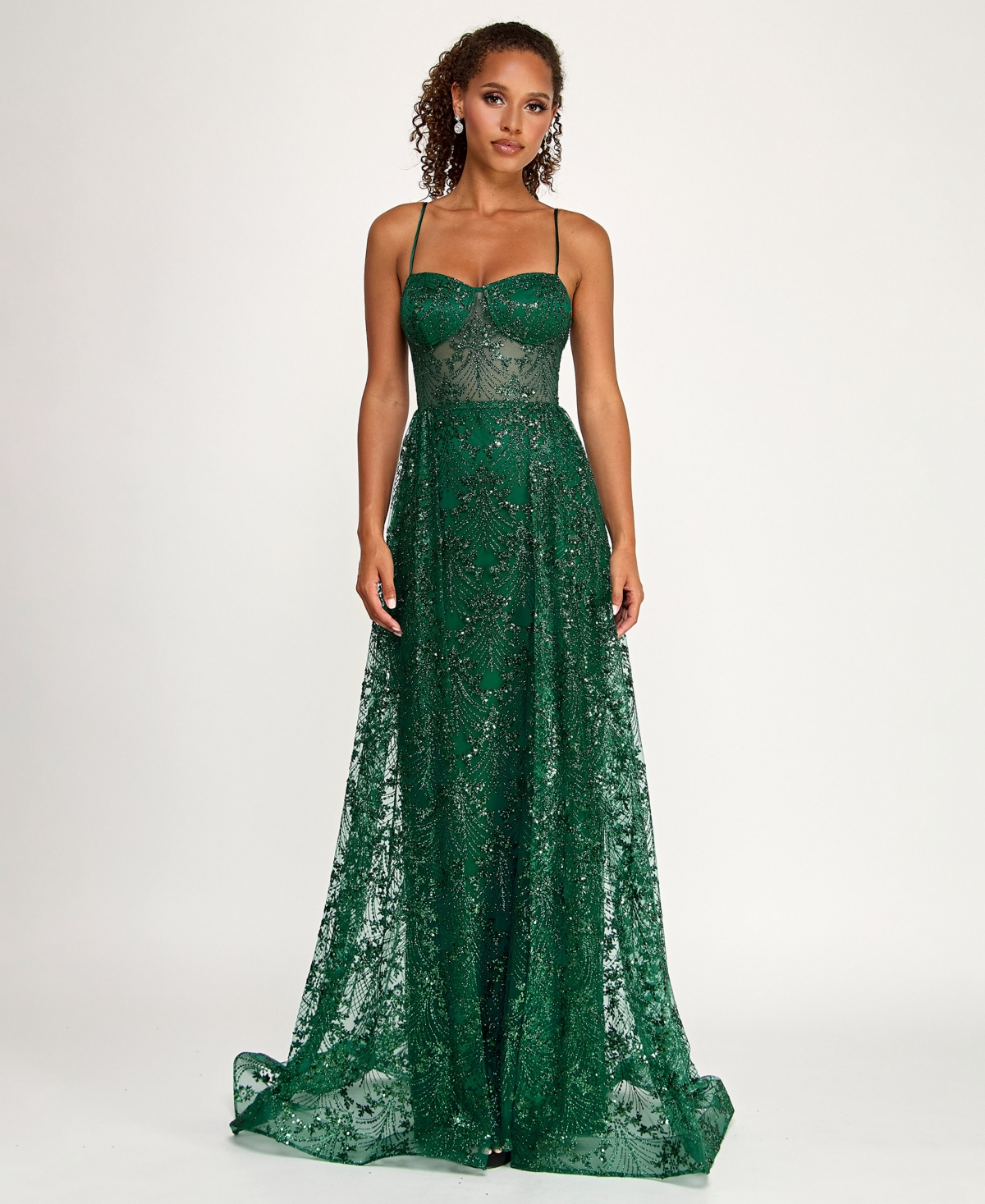 Click here for Say Yes Juniors Glitter Sequin Walk-Through Gown -... prices