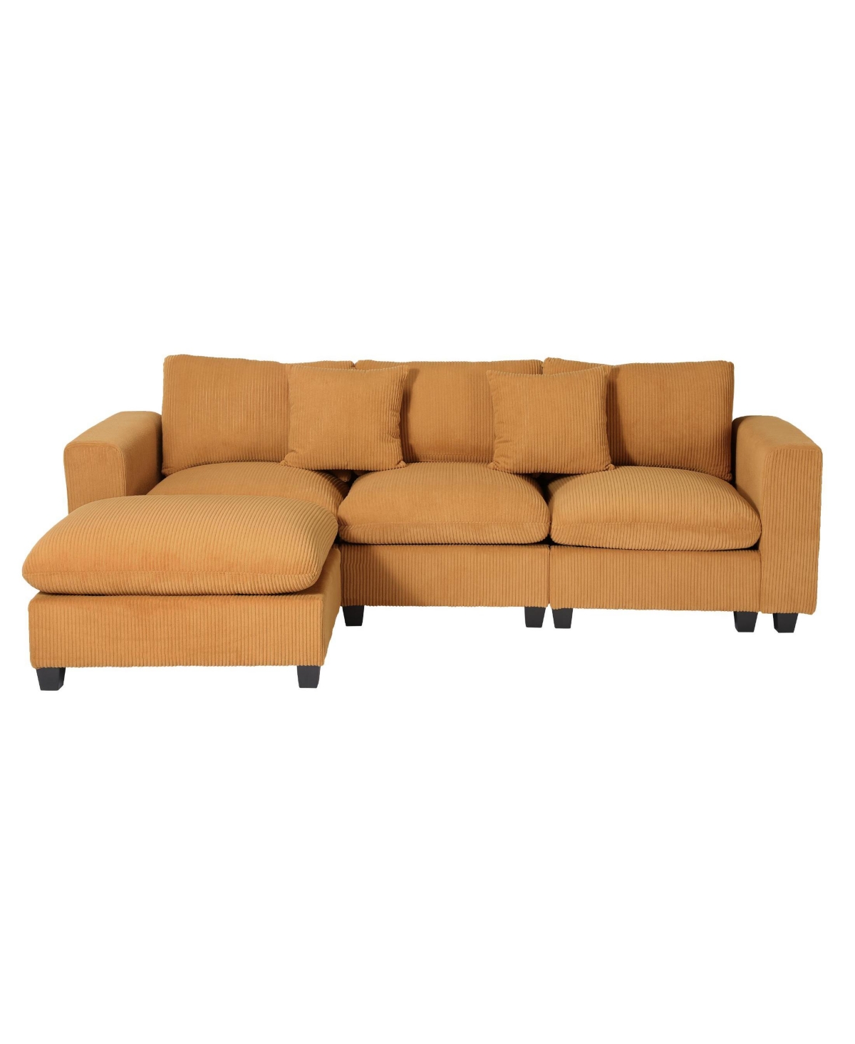 Click here for 99" Modular Corduroy L-Shaped Sectional Sofa... prices