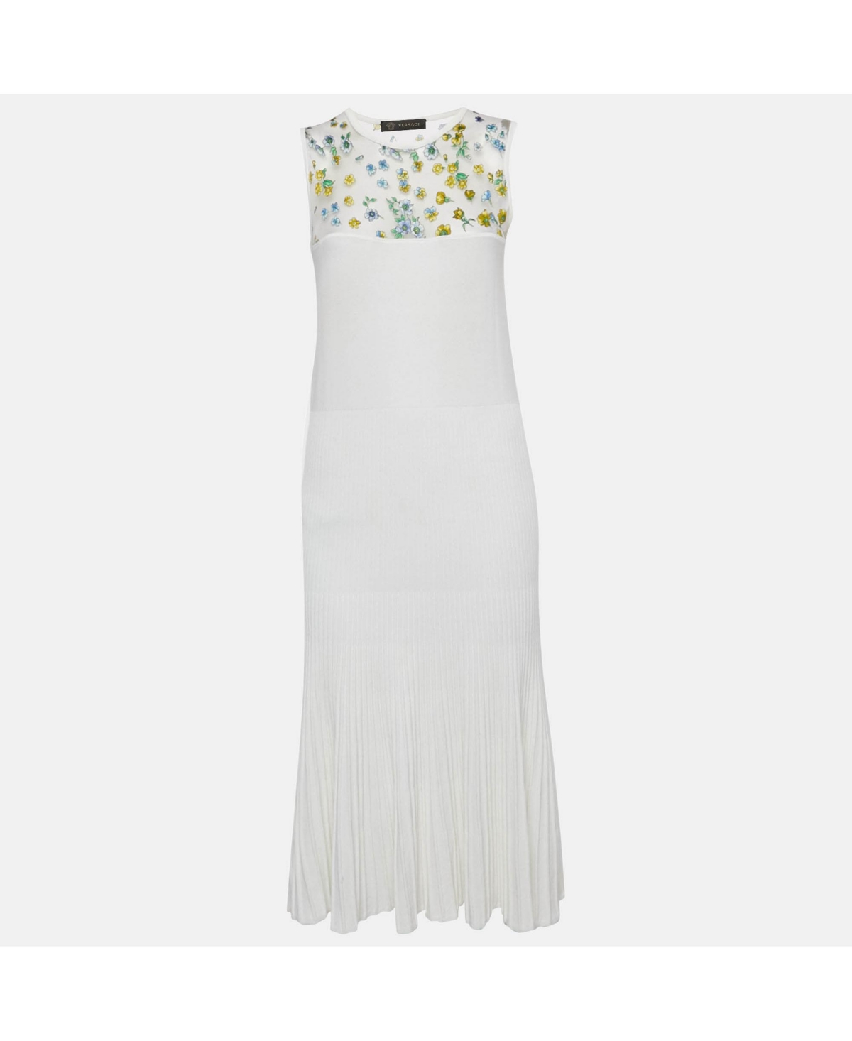 Click here for Pre-Owned Versace Womens White Floral Print Mesh A... prices