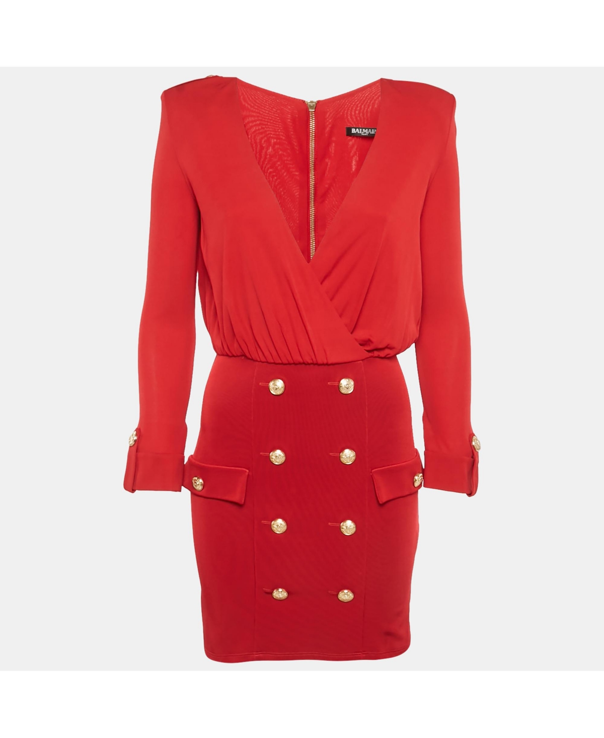 Click here for Pre-Owned Balmain Womens Red Jersey & Knit Plunge... prices