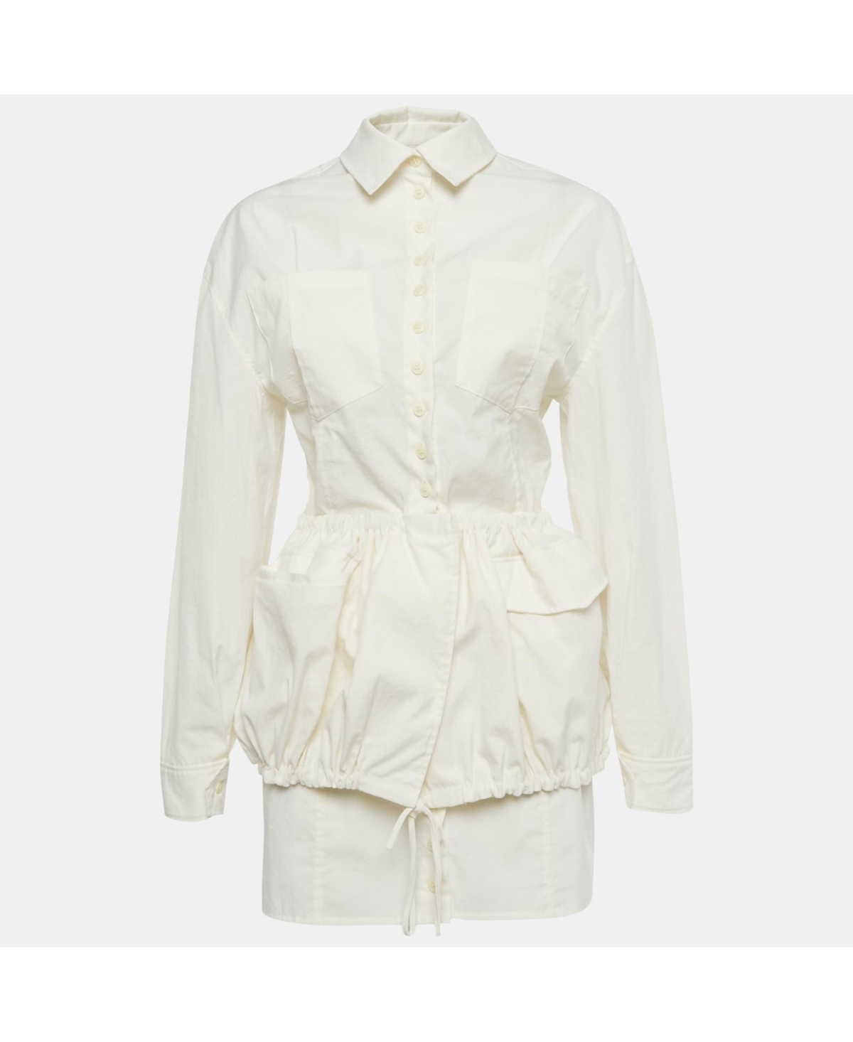 Click here for Pre-Owned Jacquemus Womens Ivory Crepe Layered Le... prices