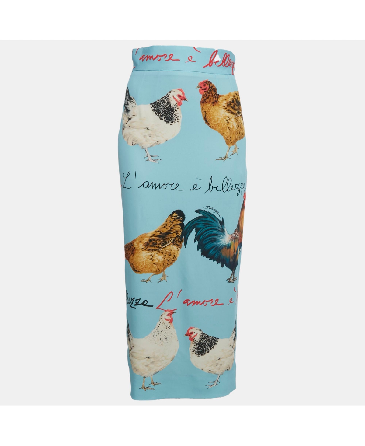 Click here for Pre-Owned Dolce & Gabbana Womens Blue Chicken Prin... prices