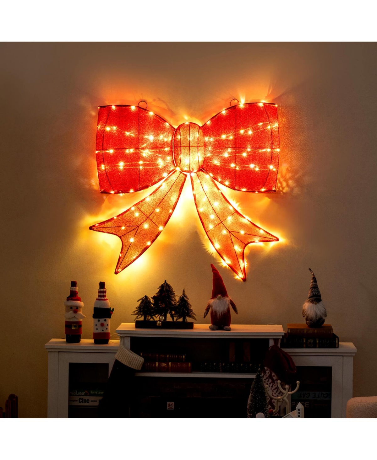 Click here for Costway 37” Lighted Christmas Bow Decoratio... prices