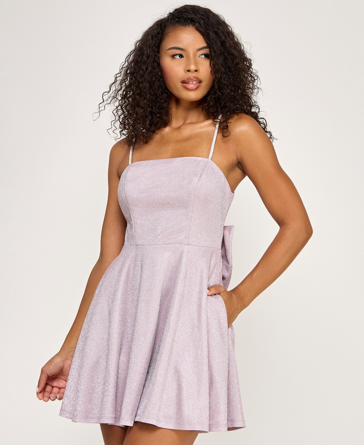 Click here for City Studios Juniors Sheri Shine Square Neck Dress... prices