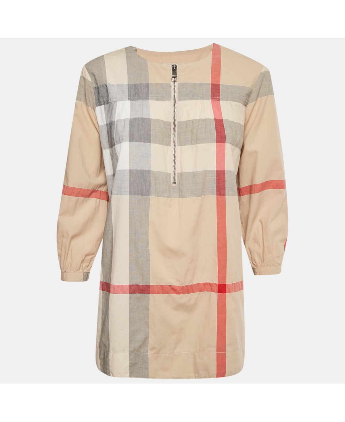 Click here for Pre-Owned Burberry Womens Brit Checked Cotton Tuni... prices