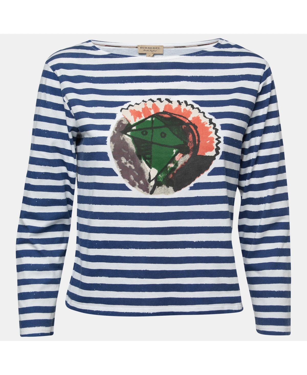 Click here for Pre-Owned Burberry Womens Blue Graphic Stripe Prin... prices