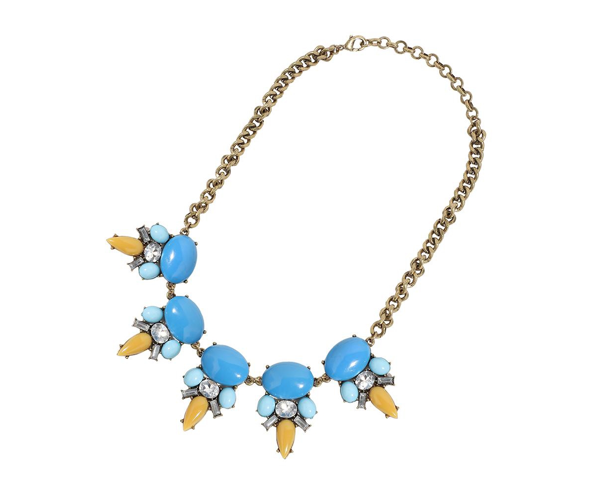 Click here for Party Stone Statement Necklace - Blue prices