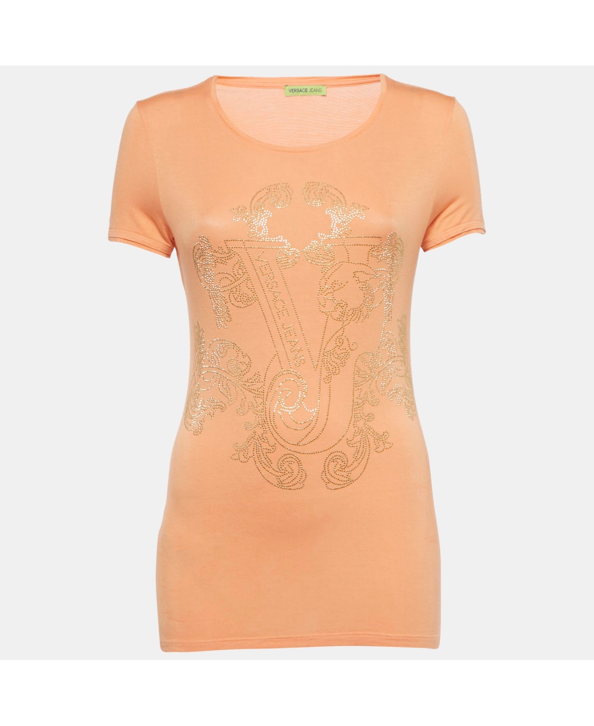 Click here for Pre-Owned Versace Womens Jeans Orange Studded Jers... prices