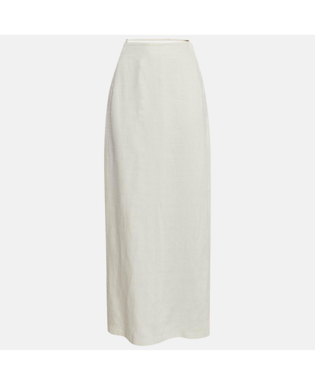 Click here for Pre-Owned Jacquemus Womens Ivory White Checked Lin... prices