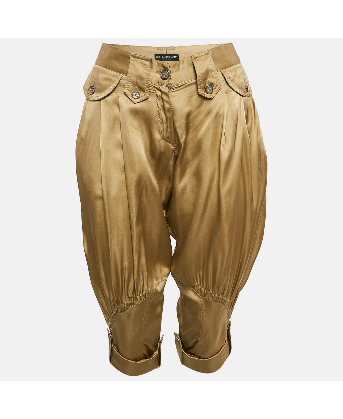 Click here for Pre-Owned Dolce & Gabbana Womens Gold Satin Trim D... prices