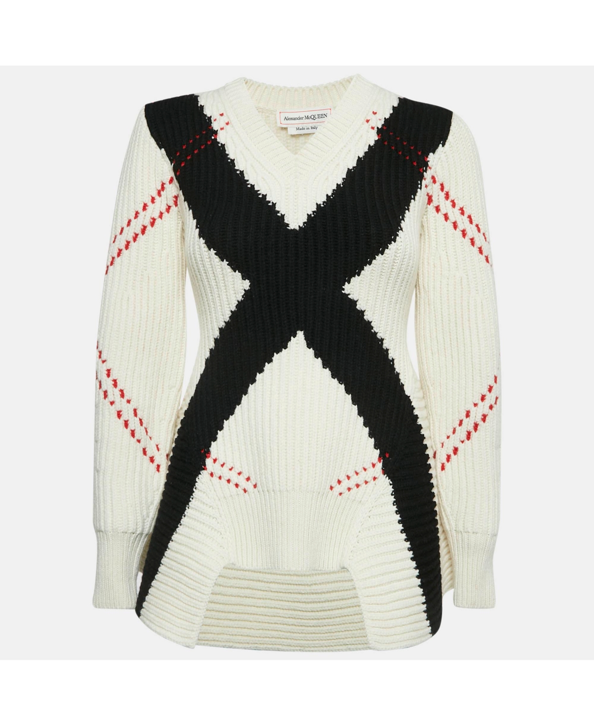 Click here for Pre-Owned Alexander Mcqueen Womens White Argyle In... prices
