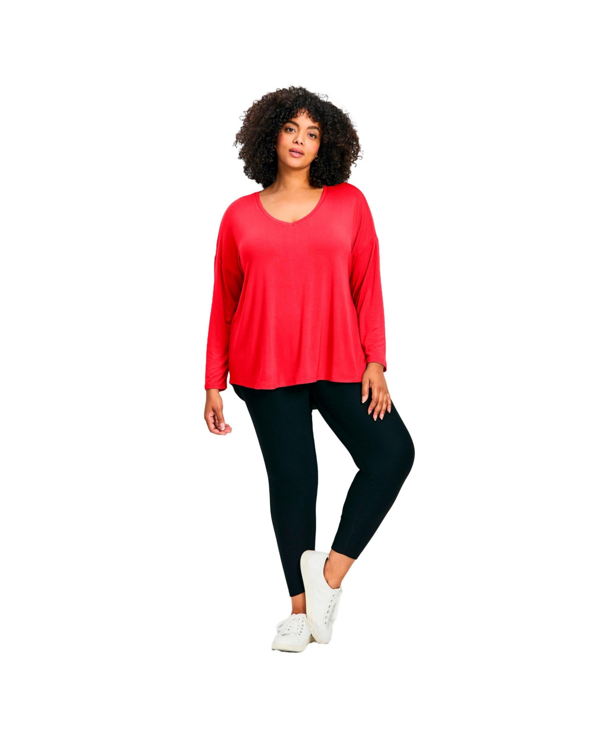 Click here for Avenue Womens Taya Essential Top - Red prices
