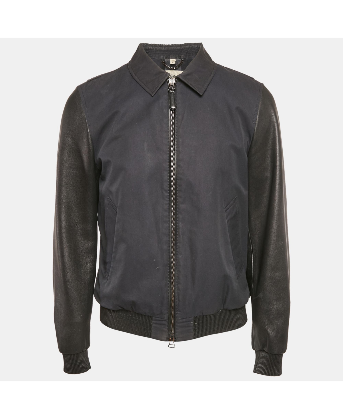 Click here for Pre-Owned Burberry Mens Navy Blue Cotton & Black L... prices