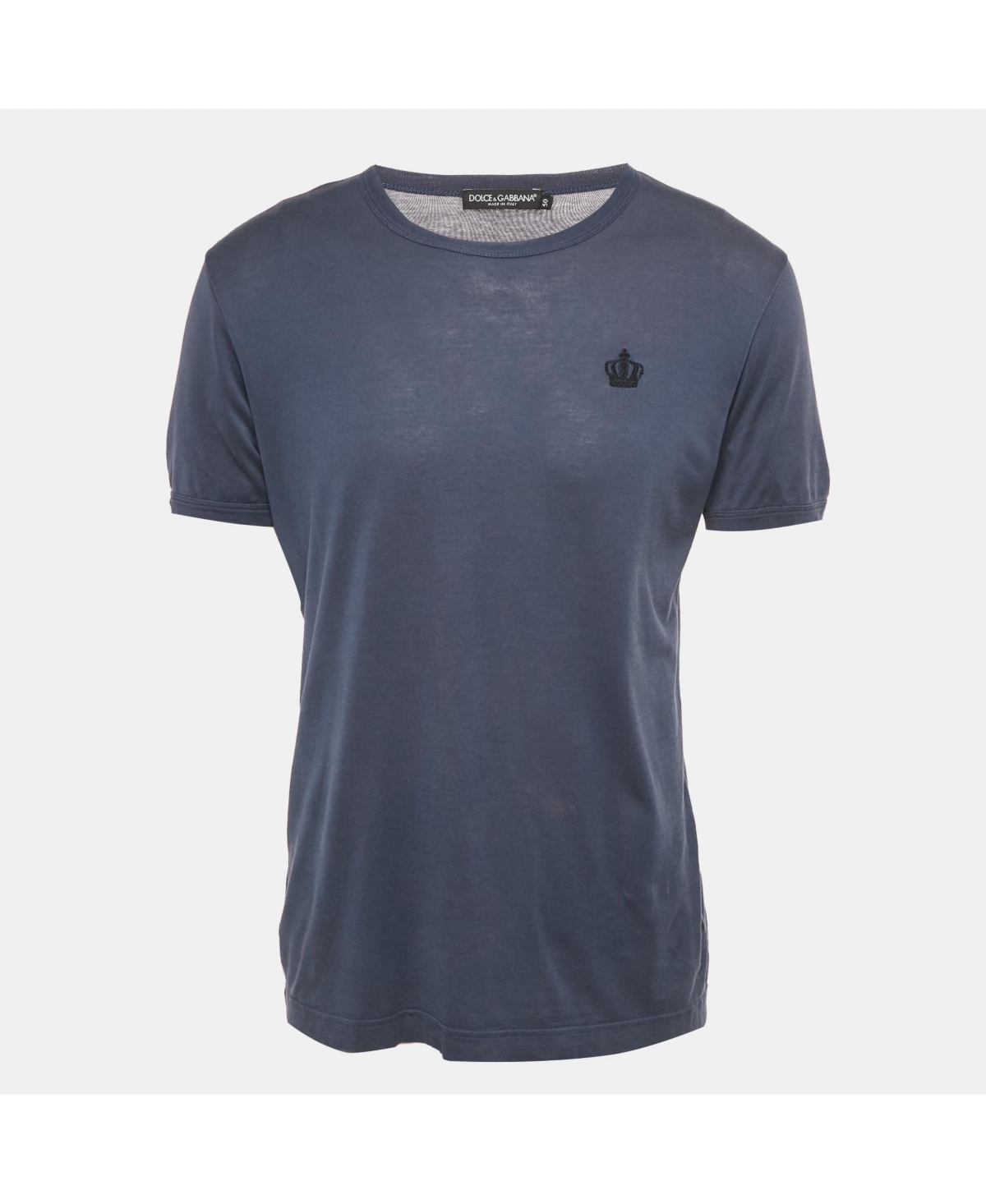 Click here for Pre-Owned Dolce & Gabbana Mens Blue Jersey Crew Ne... prices