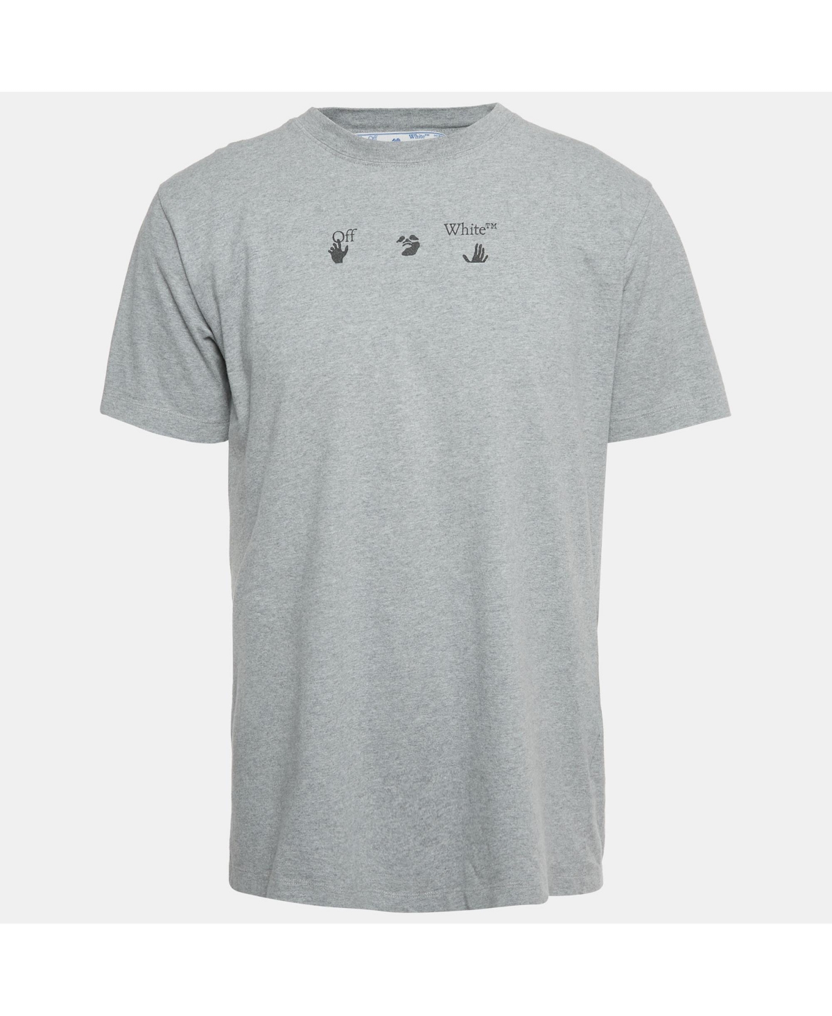 Click here for Pre-Owned Off-White Mens Grey Printed Cotton Slim... prices