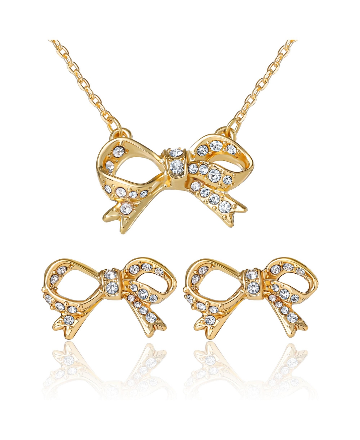 Click here for Juicy Couture Pave Bow Necklace & Stud Earring Set... prices
