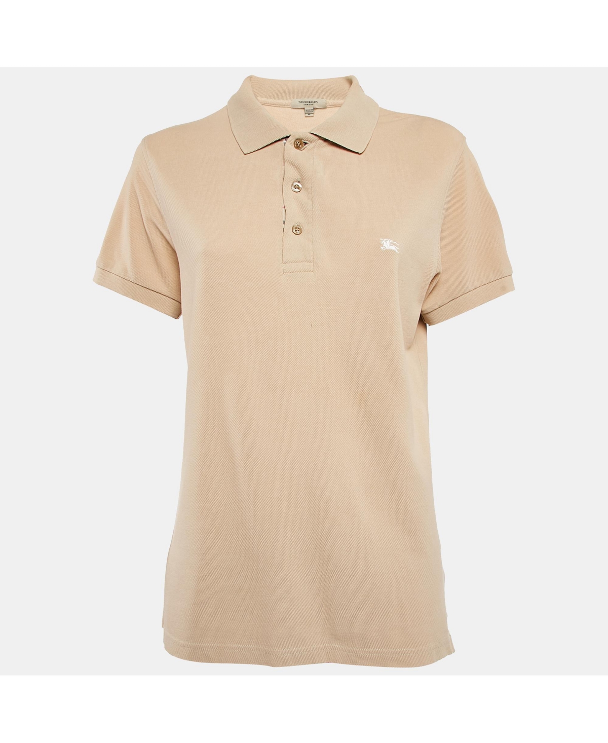 Click here for Pre-Owned Burberry Womens Beige Cotton Pique Polo... prices