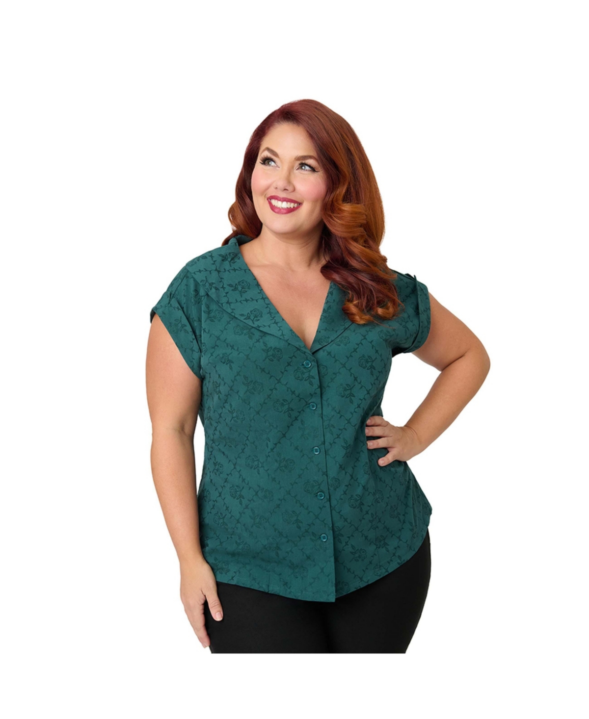 Click here for Unique Vintage Plus Size 1960s Twill Sleeveless Bl... prices