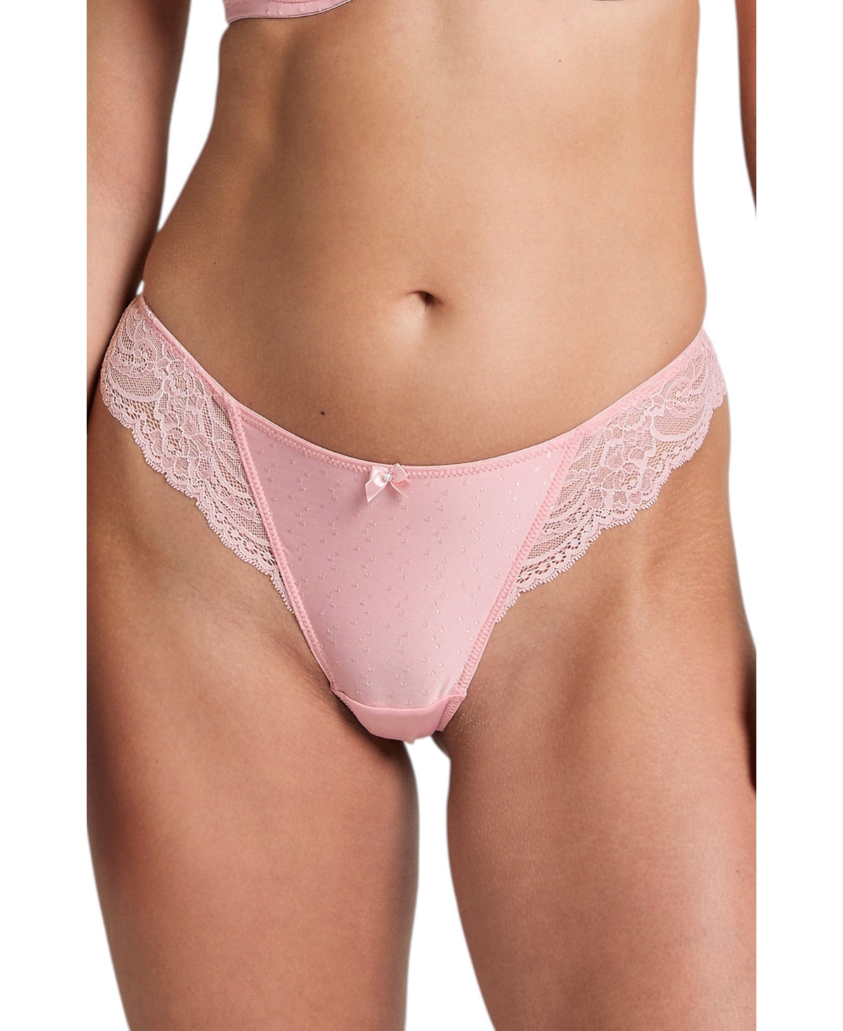 Click here for Hunkemoller Womens Sophie Thong - Silver pink prices
