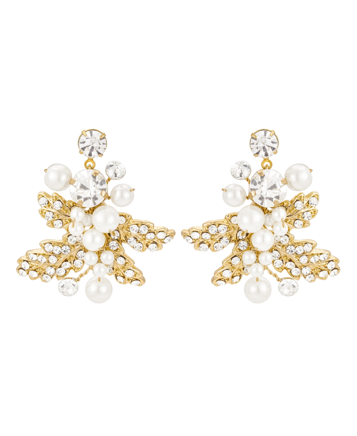 Click here for Untamed Petals Gwen Crystal Earrings - Gold prices