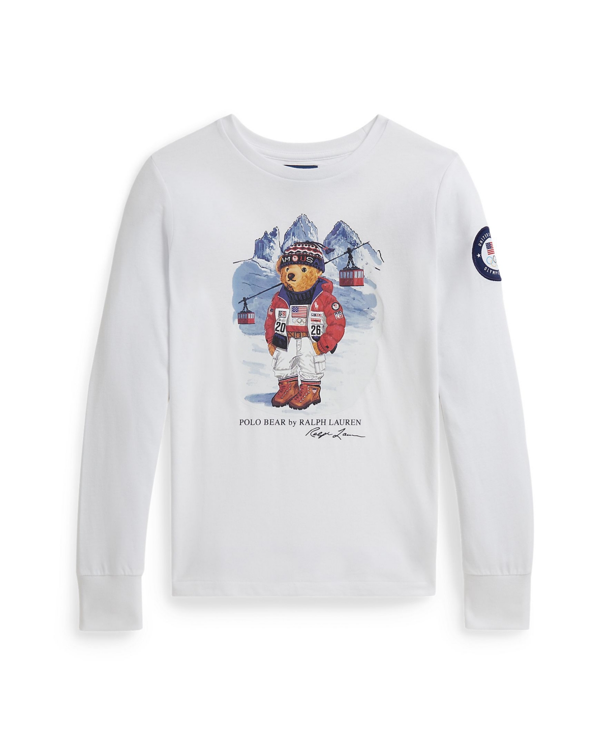 Click here for Polo Ralph Lauren Girls 7-16 Team Bear T-Shirt - W... prices