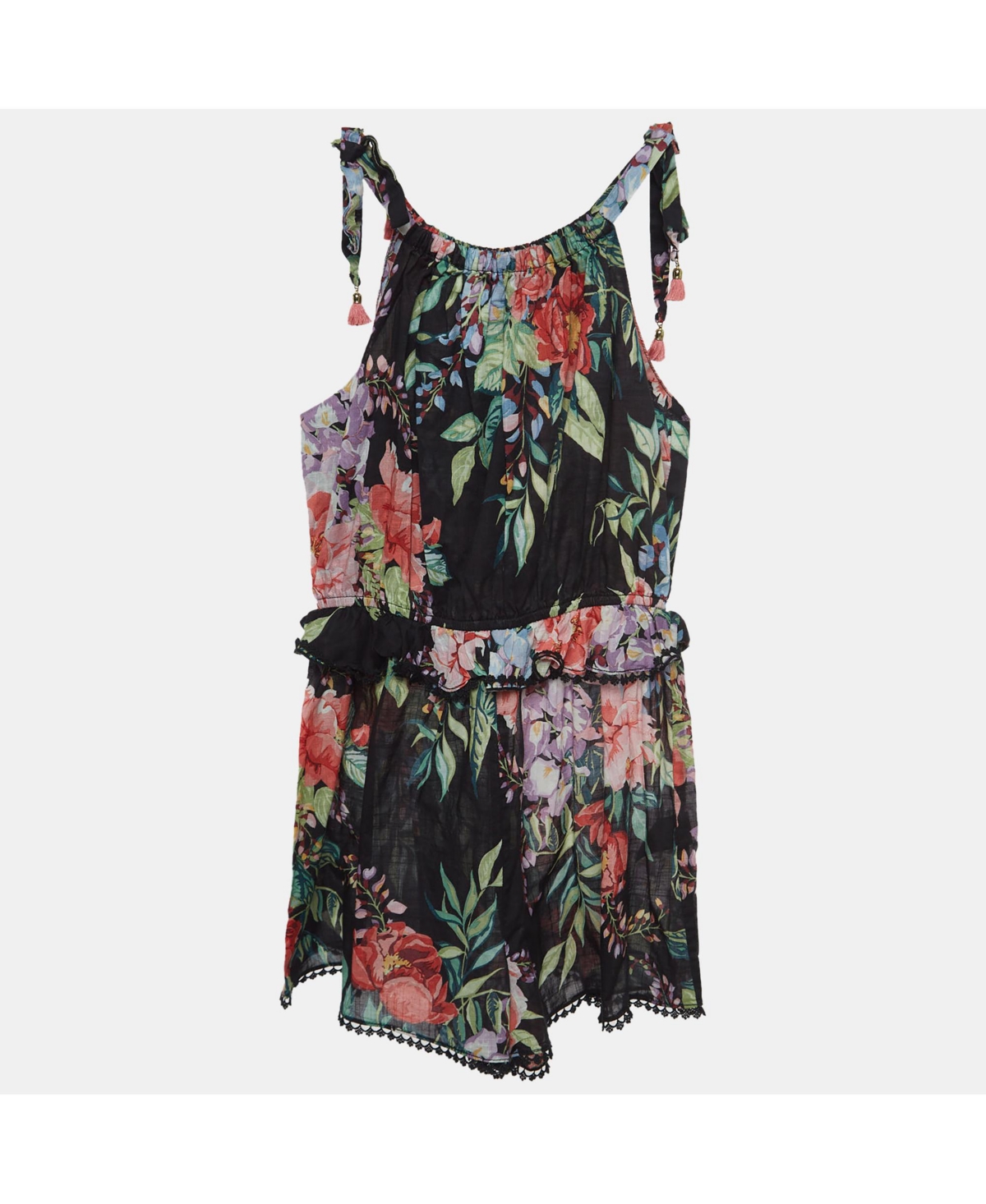 Click here for Pre-Owned Zimmermann Womens Black Floral Print Cot... prices