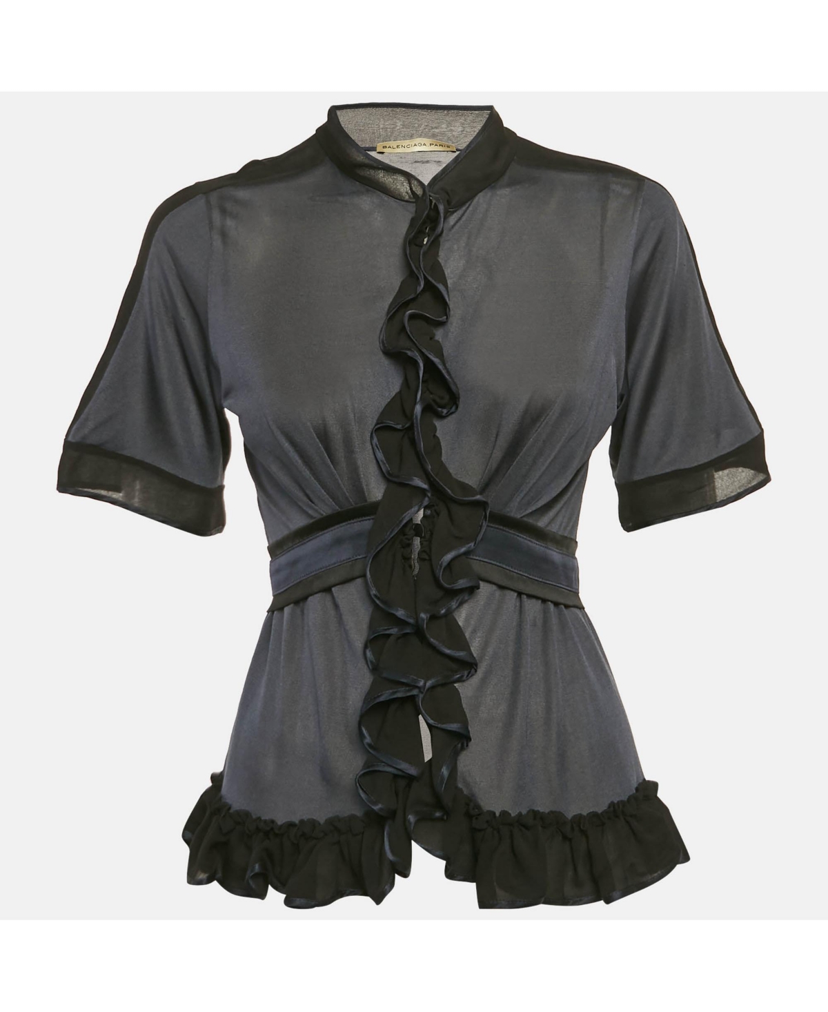 Click here for Pre-Owned Balenciaga Womens Silk Jersey Ruffled To... prices