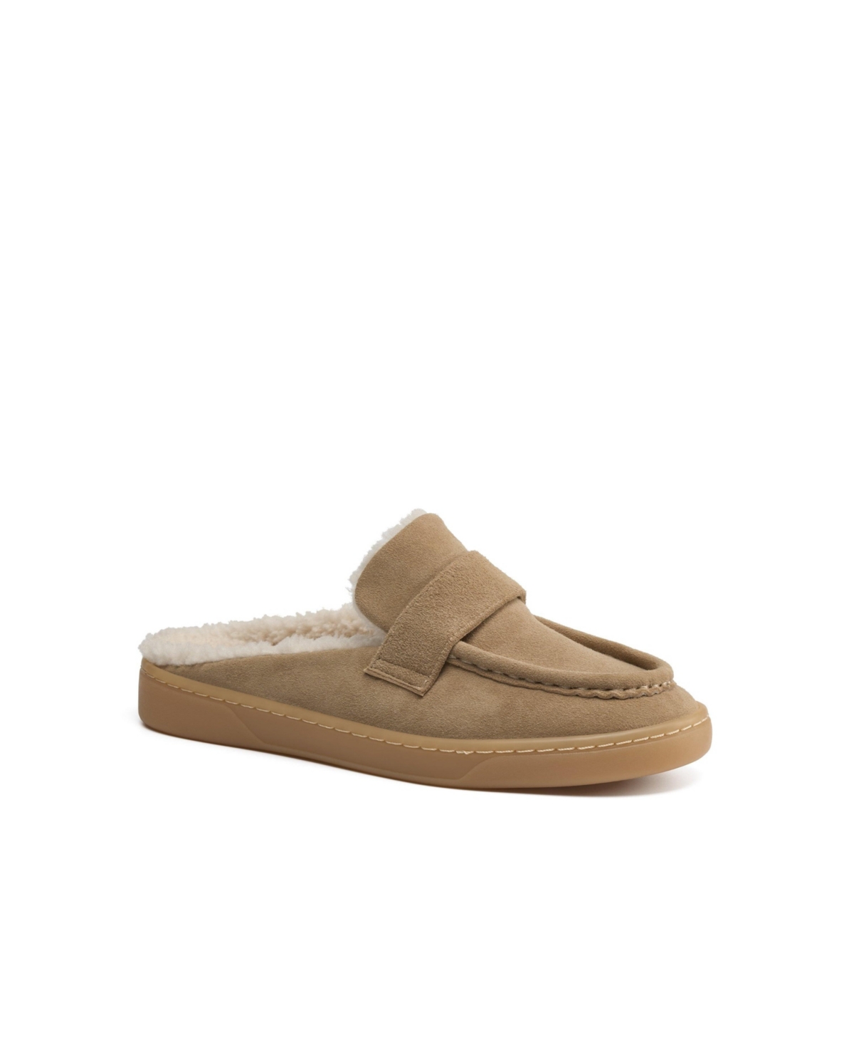 Click here for Jslides Womens Hudson Suede Mule Flats - Beige prices