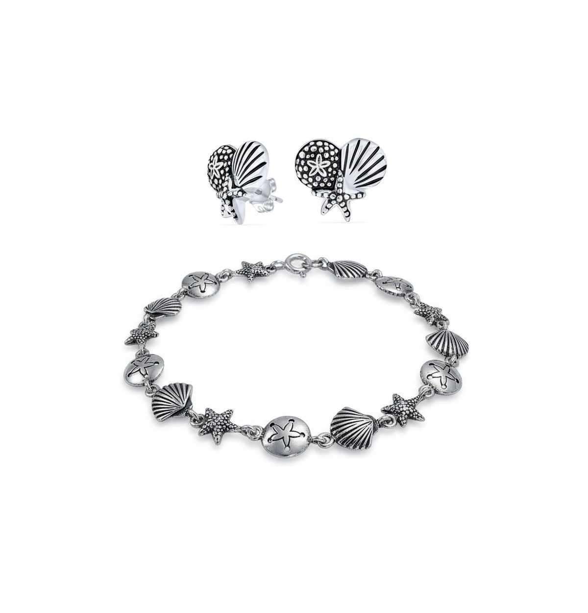 Click here for Sterling Silver Tropical Beach Jewelry Set with Sa... prices