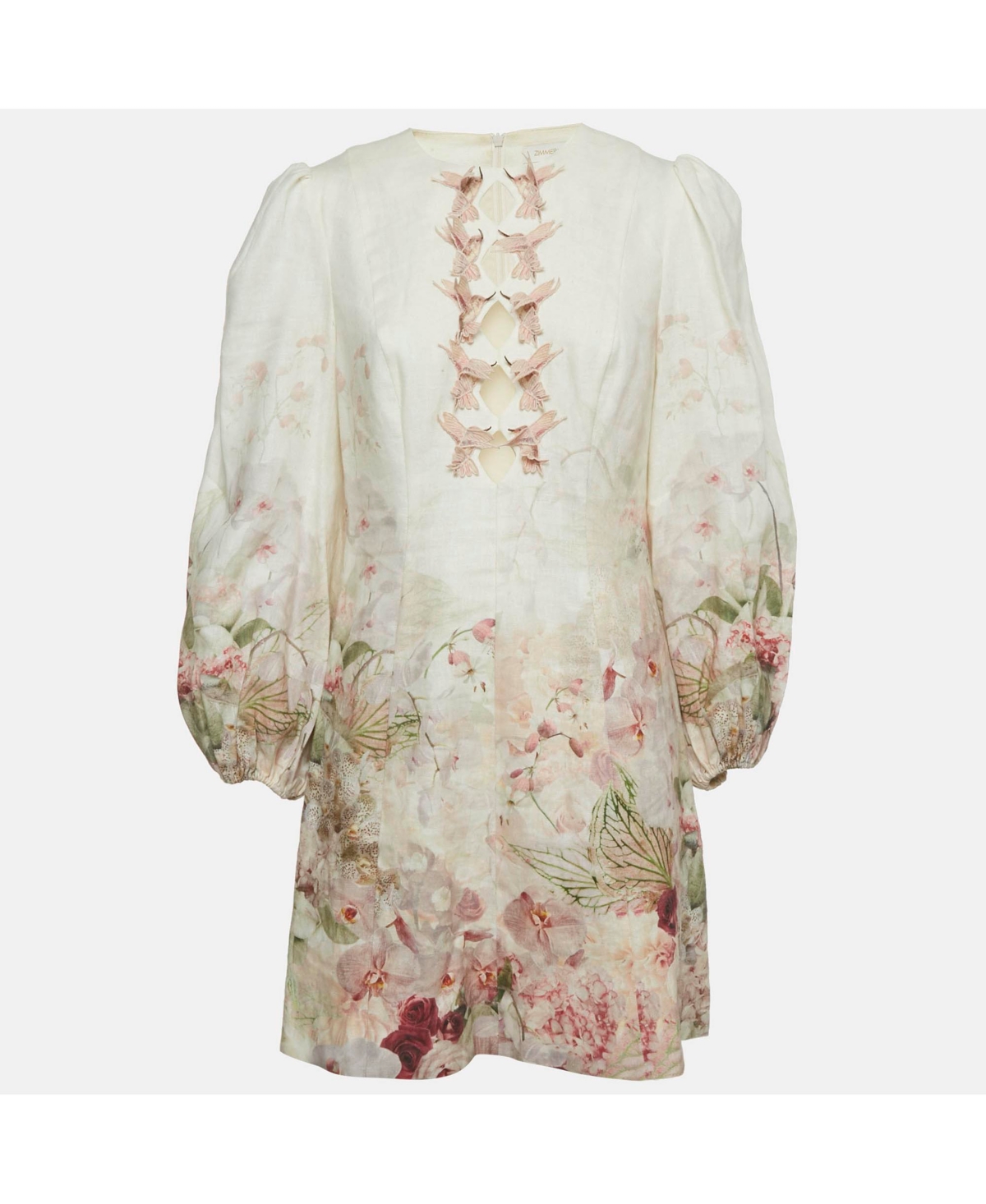 Click here for Pre-Owned Zimmermann Womens Off-White Floral Print... prices