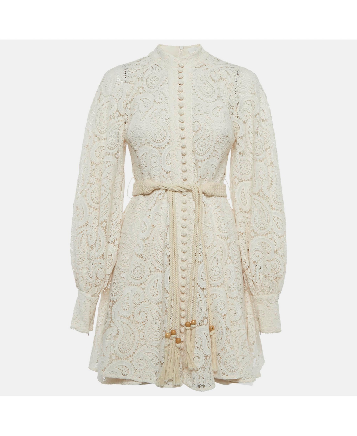 Click here for Pre-Owned Zimmermann Womens Beige Paisley Lace Ama... prices