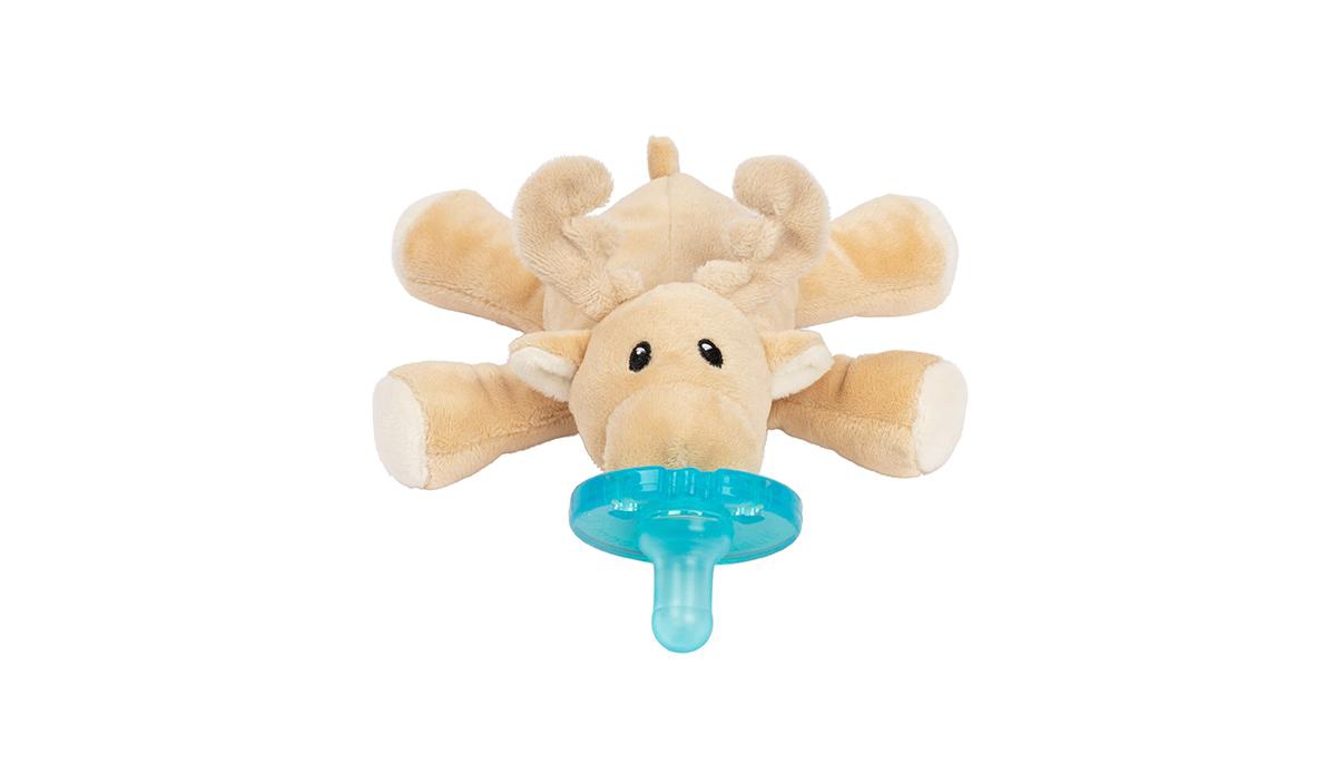 Click here for WubbaNub Baby Tan Reindeer Pacifier - Brown prices