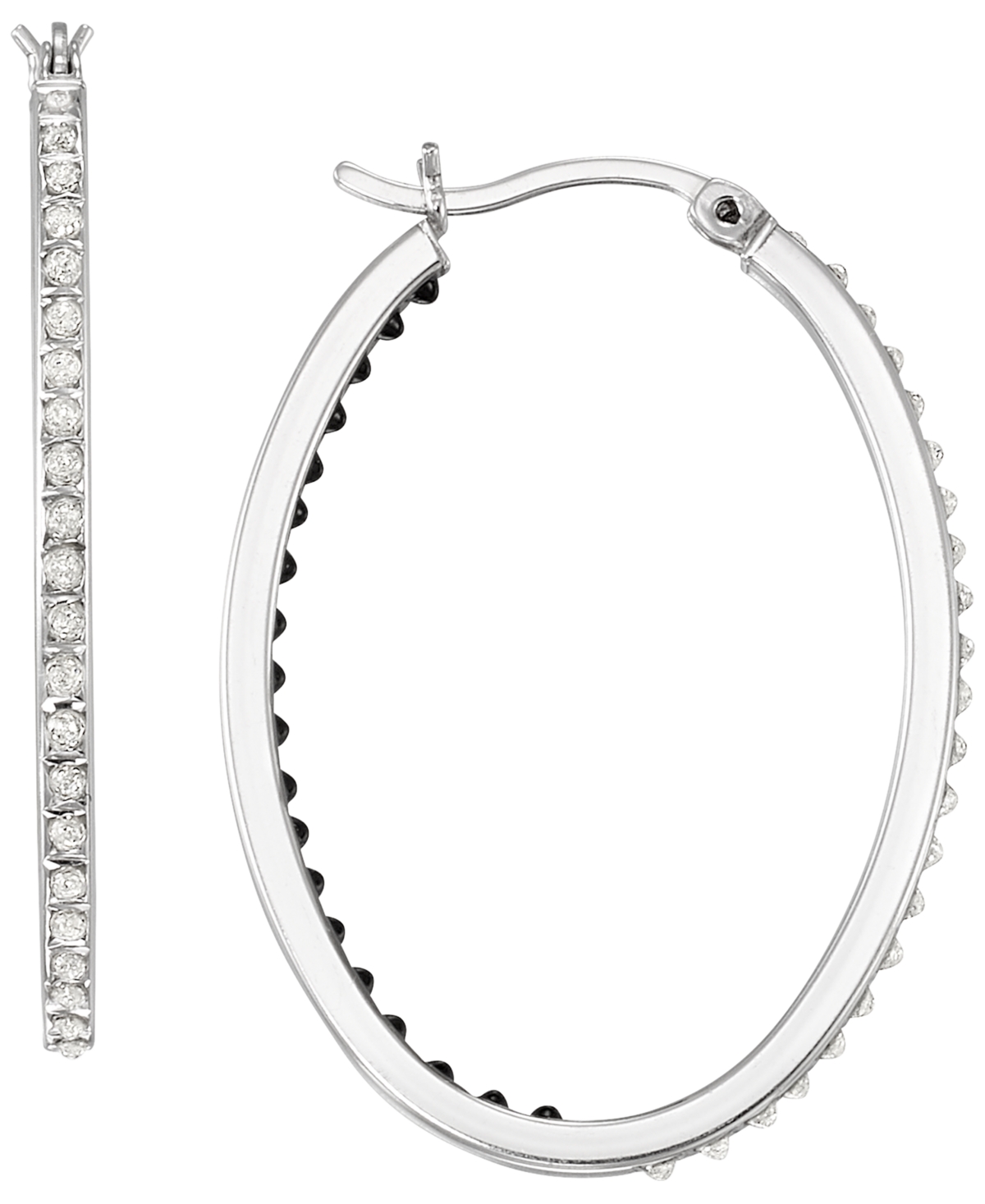 Click here for Macys Diamond Accent Hoop Earrings (0.01 ct. t.w.)... prices