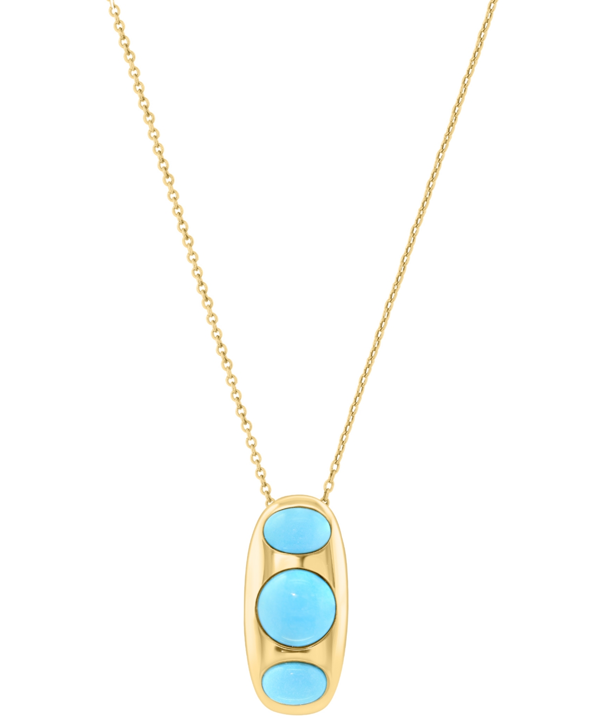 Click here for Effy Collection Turquoise Pendant Necklace in Yell... prices