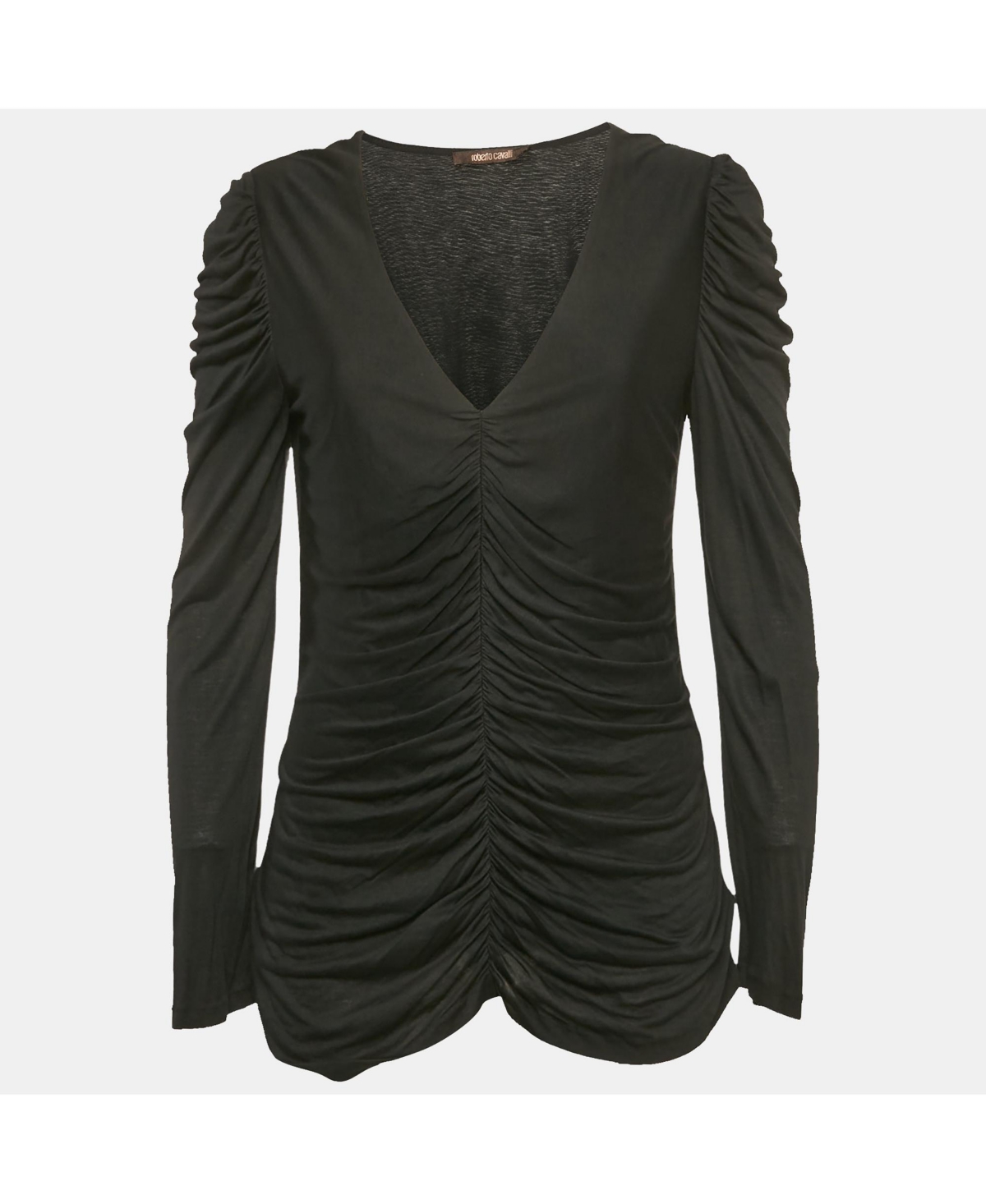 Click here for Pre-Owned Roberto Cavalli Womens Ruched Jersey Top prices