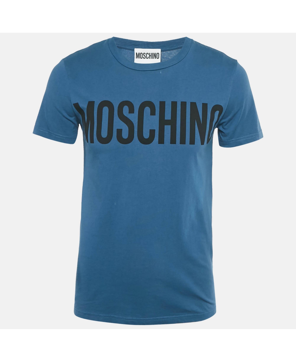 Click here for Pre-Owned Moschino Mens Couture Blue Logo Print Co... prices