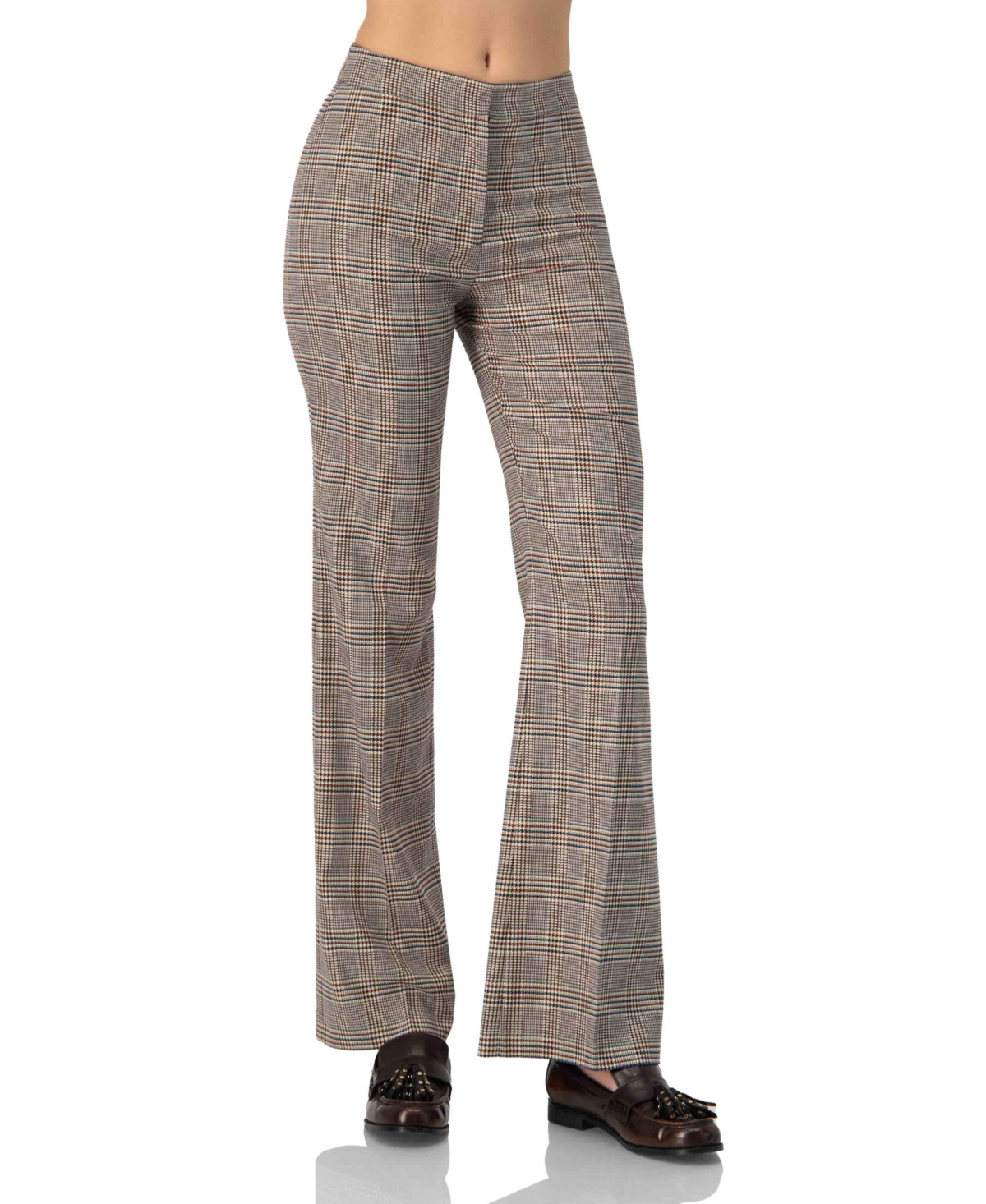 Click here for Ivonne Womens Straight-Leg Prince Of Wales Trouser... prices