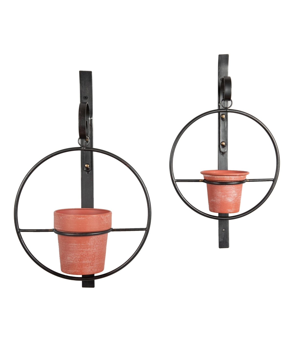 Click here for Danya B Tivoli 2-Piece Metal Hanging Planter Set -... prices